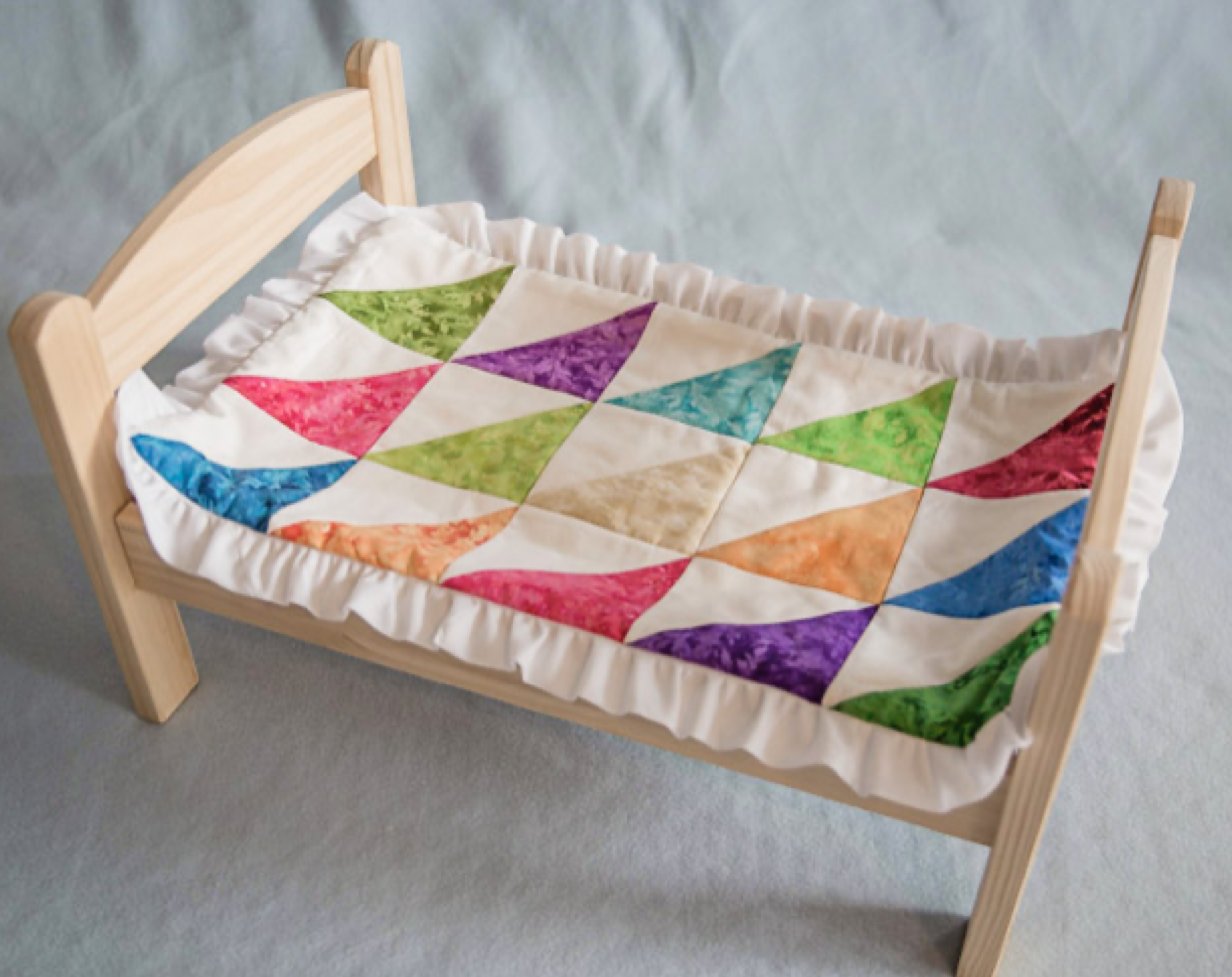 Rainbow Patchwork Quilt 1 - Studio CB Designs - Doll Quilts - www ...