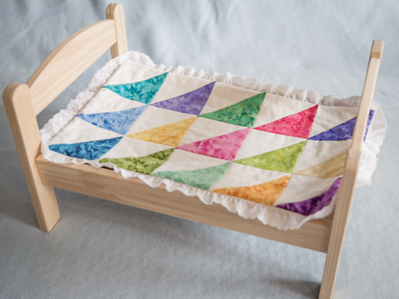 Rainbow Patchwork Quilt 4 - Studio CB Designs - Doll Quilts - www ...